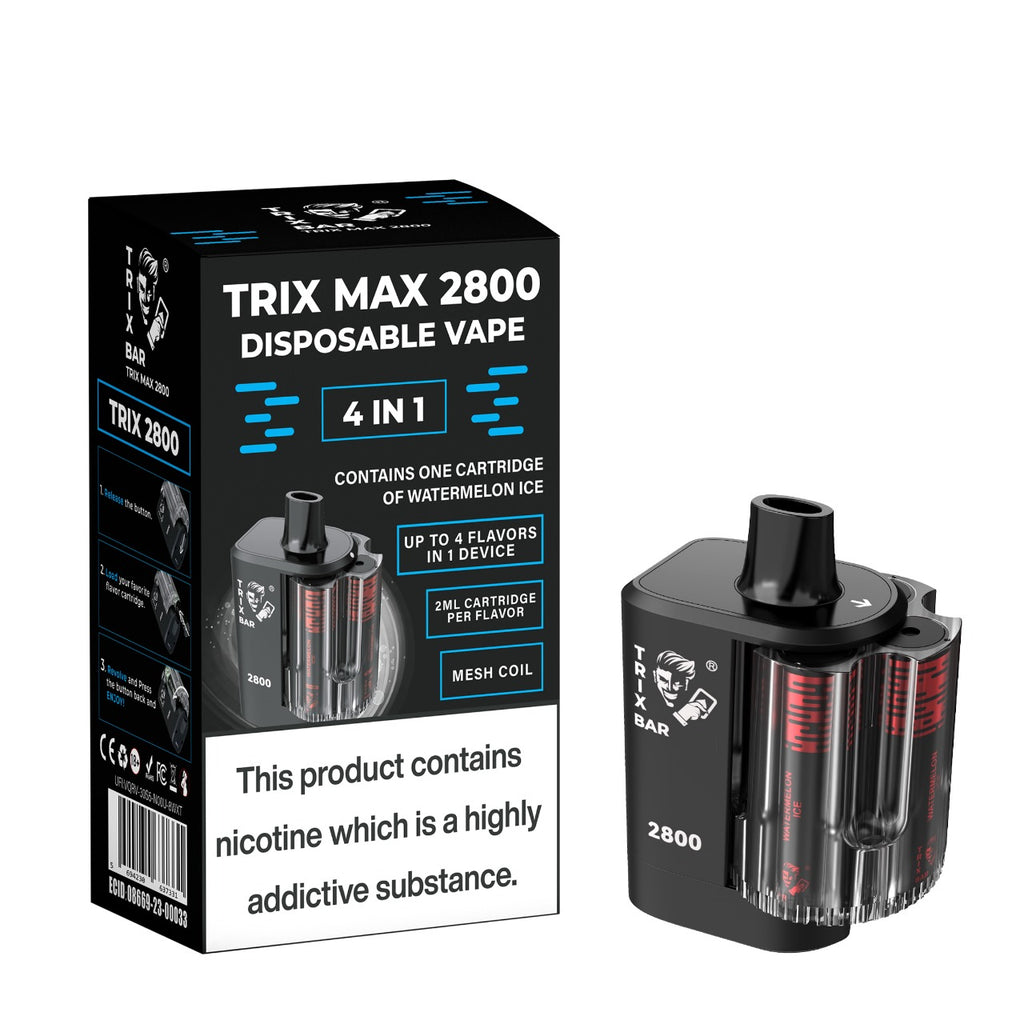 TRIX BAR MAX 2800 PUFFS KIT – Fairvape, Silfurský & Grand Vape Shop